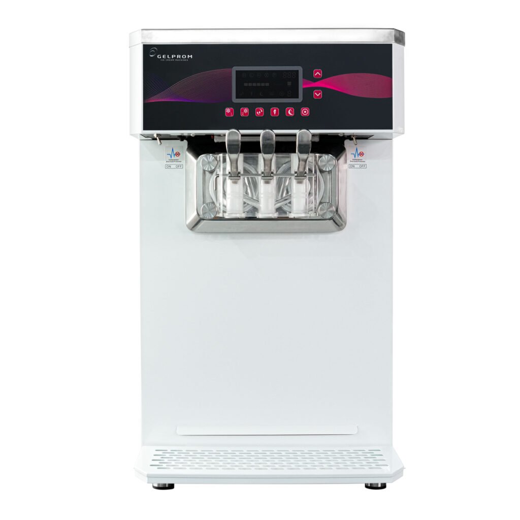 European 3 Nozzle Frozen Yogurt Machine | Gelprom Froyo Machine