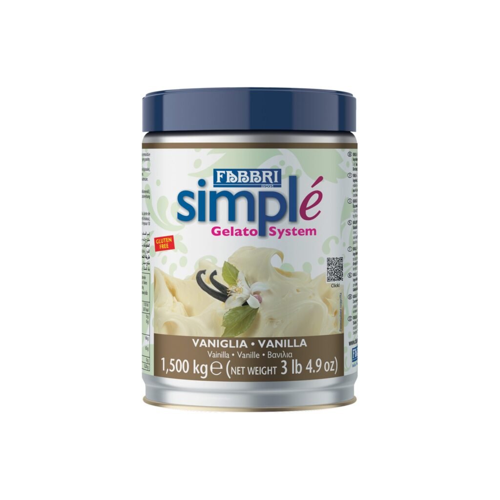 Fabbri 1905 Simple Gelato System Vanilla Gluten-Free Premix Paste 1.5kg ...