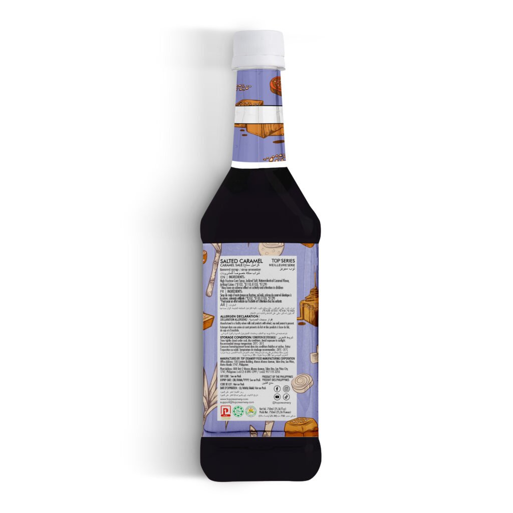 TOP Series Salted Caramel Syrup 750ml | TOP Creamery