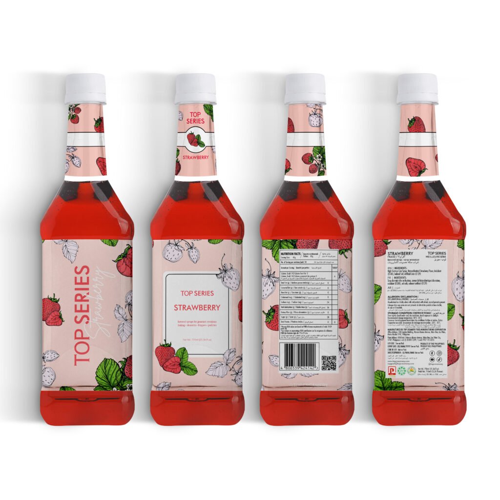 TOP Series Strawberry Syrup 750ml | TOP Creamery