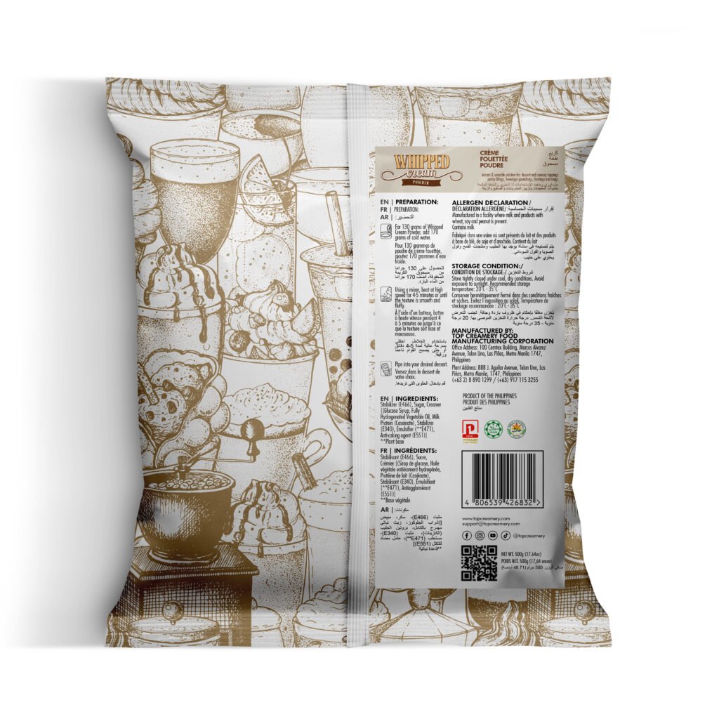 Whipped Cream Powder 500g | TOP Creamery