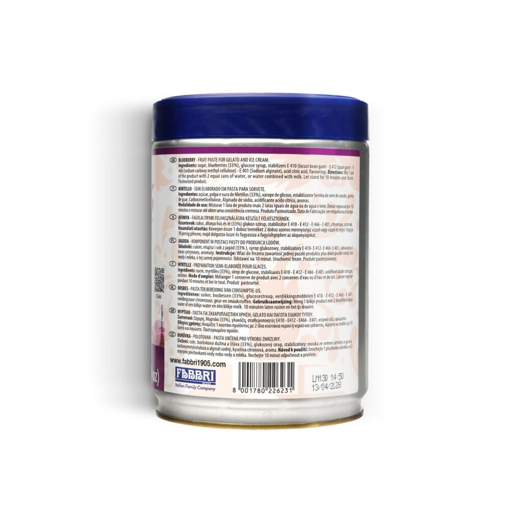 Fabbri 1905 Simple Gelato System Blueberry Gluten-Free Premix Paste 1 ...