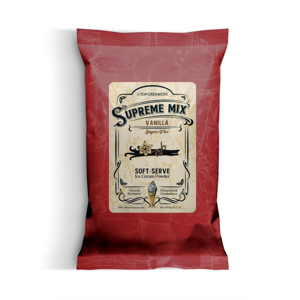 Supreme Soft Ice Cream Sugar-Free Vanilla Powder 1kg | TOP Creamery