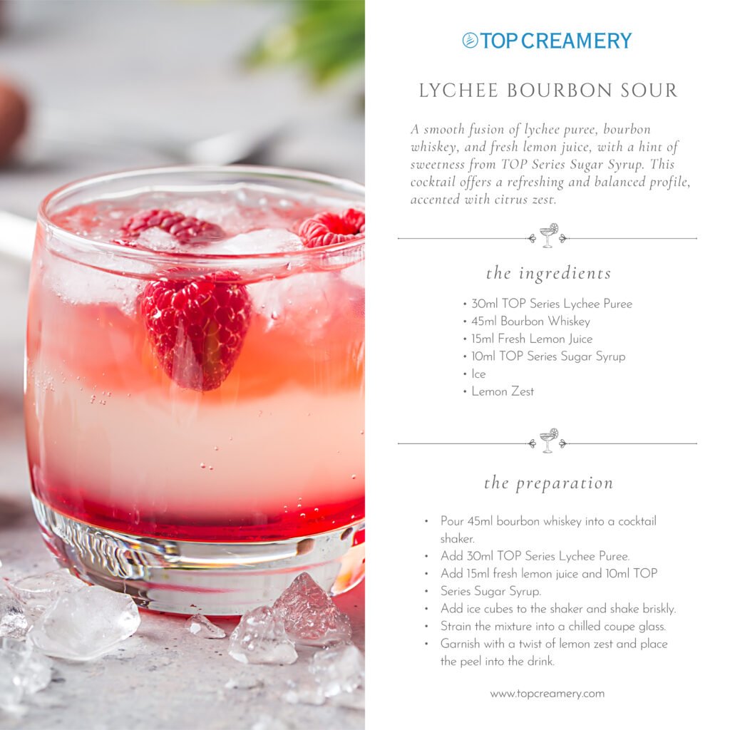 TOP Series Lychee Puree 1kg | TOP Creamery