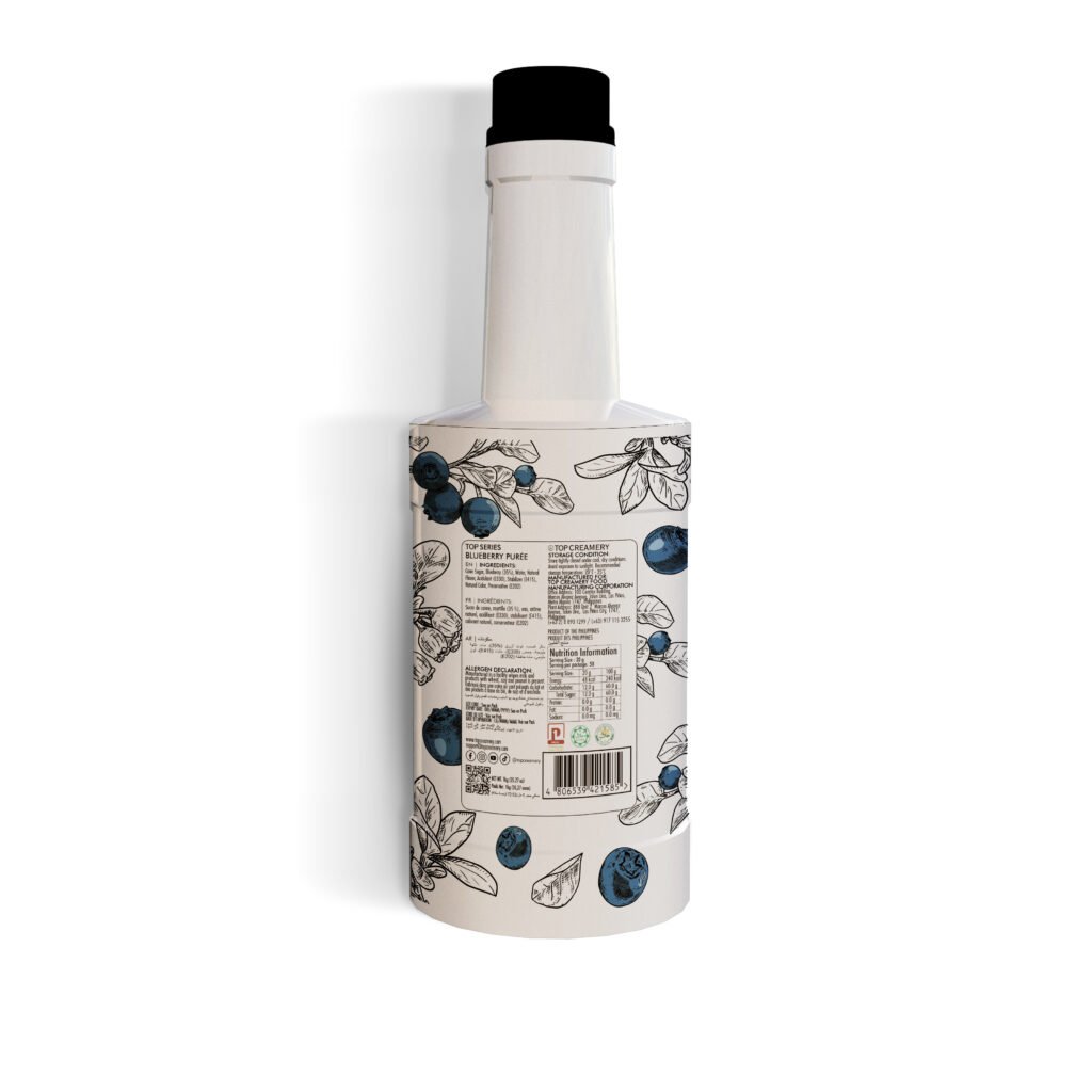TOP Series Blueberry Puree 1kg | TOP Creamery